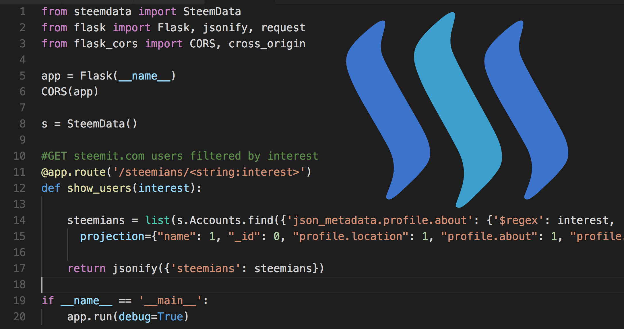 How to build an API using Python and Flask (Example showing Steem-Buddy API) — Steemit